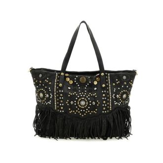 Campomaggi Femme, Sacs, Noir, Taille: ONE Size Shopping Grande Pelle Vacchetta