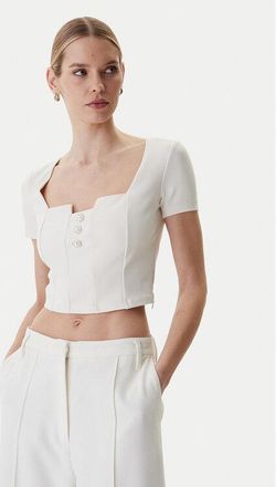 Guess Bluse W6RP08 KCBO2 &Eacute;cru Classic Fit