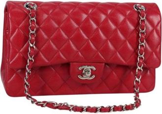 Chanel Sac bandouli&egrave;re en cuir Pre-owned - Femme - Pre-owned - Rouge - Taille: ONE Size