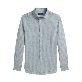 Polo Ralph Lauren Homme, Chemises, Bleu, Taille: XL Camicia Polo Pony &agrave; rayures