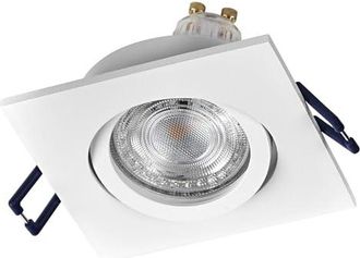 Osram Spot Set LED Einbaustrahler Quadrat Flexibel Wei&szlig;, 4,5W 2700K Warmwei&szlig;, Aluminium, Click-Montage, 3er-Set