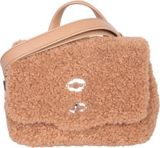 Zanellato Femme, Sacs, Brun, Taille: ONE Size Sac &eacute;l&eacute;gant en tissu doux et peluche