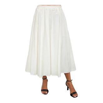 iBlues Wei&szlig;er Ausgestellter Rock - - Skirts - Damen - Wei&szlig; - XS
