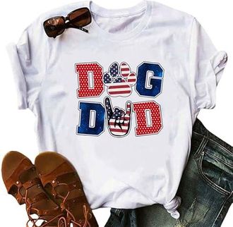 Keephen Patte de Chien Amour Coeur T-Shirt Femmes Mignon Patte de Chien Impression 3D Manches Courtes Tee Shirt &Eacute;t&eacute; Grande Taille Col Rond Pullover Tops