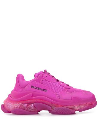 Balenciaga baskets Triple S &agrave; semelle transparente - Rose