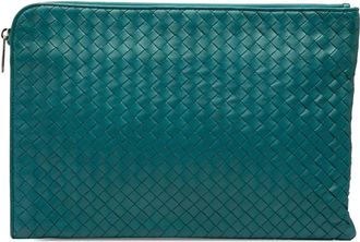 Bottega Veneta Clutches - Nappa Intrecciato Clutch - Gr. unisize - in Blau - f&uuml;r Damen