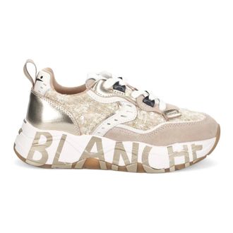 Voile Blanche Femme, Chaussures, Beige, Taille: 39 EU Baskets Beige &agrave; Paillettes Style Boucl&eacute;