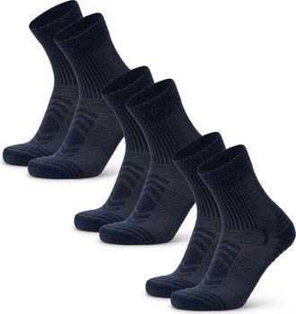 Danish Endurance Leichte Merino Wolle Wandersocken, Sommer Wollsocken, Unisex, für Herren & Damen, 3 & 5 Paar, Marineblau, 35-38