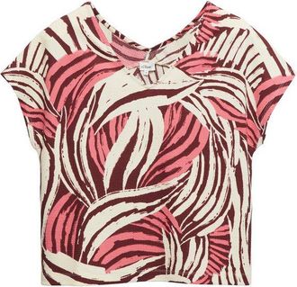 s.Oliver Kurzarmshirt T-Shirt Strukturiertes V-Neck-T-Shirt im Relaxed Fit