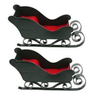 BESPORTBLE 2st&uuml;cke Schlittenfigur Weihnachten Tischdekoration Schlitten Schlittendekoration f&uuml;r Winterfest Weihnachtsschlittenornament aus Kunststoff S&uuml;&szlig;igkeiten