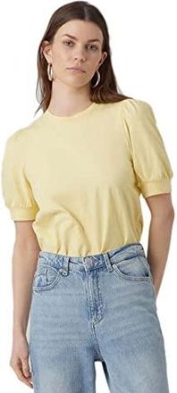Vero Moda Femme Vmkerry 2/4 O-Neck Top VMA JRS Noos T-Shirt, Lemon Meringue, M EU