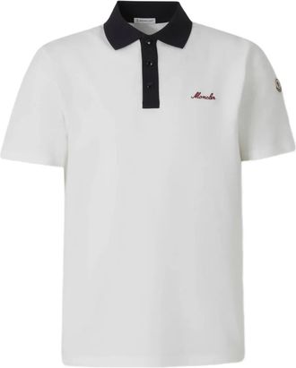Moncler logo-embroidery T-shirt - Wei&szlig;