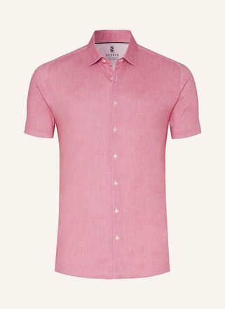 DeSoto Desoto Kurzarm-Hemd Slim Fit Aus Jersey rot