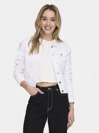 Only Jeansjacke Woder 15243147 Wei&szlig; Regular Fit