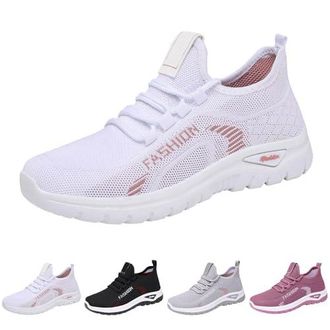 Generic Baskets blanches pour femme - Chaussures de sport respirantes et antid&eacute;rapantes - Chaussures de course l&eacute;g&egrave;res - Chaussures basses &eacute;l&eacute;gantes - Chaussu