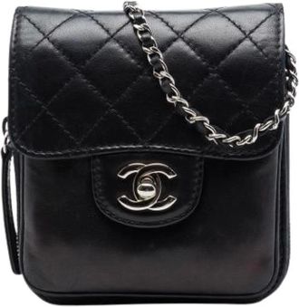 Chanel Portefeuille sur cha&icirc;ne Pre-owned - Femme - Pre-owned - Noir - Taille: ONE Size