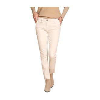 Mason's Femme, Pantalons, Beige, Taille: 36 FR Pantalon Chino Slim en Satin Stucco
