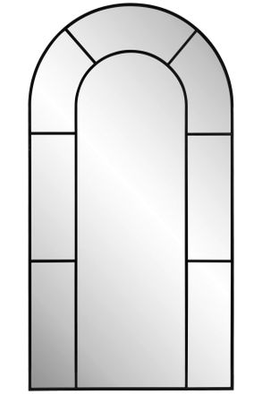 Landscape Wandspiegel, Schwarz, Metall, Glas, Holzwerkstoff, 100x184x2.5 cm, Reach, Bsci, Spiegel, Wandspiegel