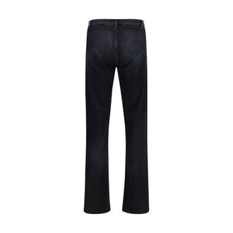 Gucci Mens Black Cotton Flared Jeans Clothing