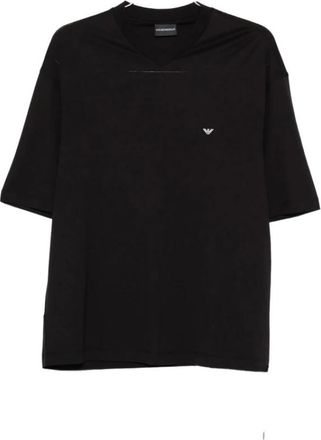 Emporio Armani Homme, Tops, Noir, Taille: 3XL T-Chemises