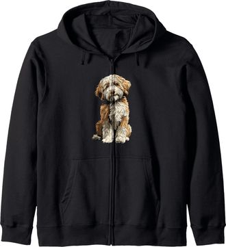 Whyitsme Design Roter Merle Cockapoo Hund Illustration Kapuzenjacke
