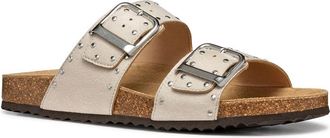 Geox Damen D BRIONIA R I Flat Sandal, Papyrus, 39 EU