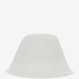 Maison Michel Womens Bucket Hat Charlotte White Polyester