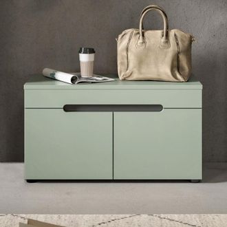 ebuy24 Banc &agrave; chaussure 80x37x45cm d&eacute;cor blanc - KANUT
