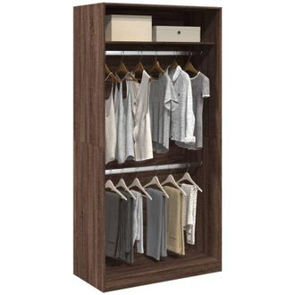 vidaXL Vidaxl - Garde-robe ch&ecirc;ne marron 100x50x200 cm bois ding&eacute;nierie