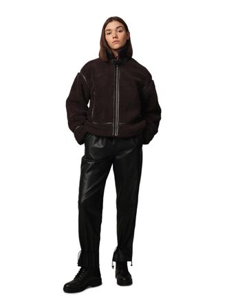 Only Damen ONLMICHELLE Teddy Jacket OTW Jacke, Braun, L