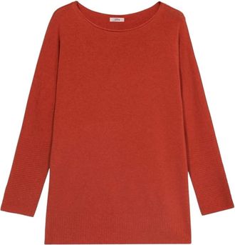 Oltre Femme, Pulls, Orange, Taille: 38/40 FR Pull oversize en mélange de viscose