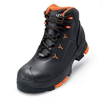 Uvex 2 chaussures de travail - Bottes de sécurité S3 SRC ESD - Orange-Noir - Largeur 12 / Wide - taille, Größe:46