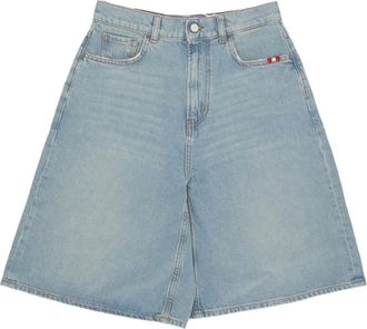 Amish Short en jean Bermuda W Crew - Femme - Shorts - Bleu - Taille: W28