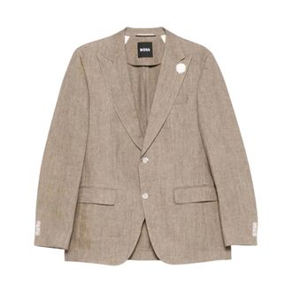 HUGO BOSS Homme, Vestes, Beige, Taille: 3XL C-Huge-Peak-252 Blazer Coupe Ajust&eacute;e