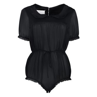 Maison Margiela Femme, Tops, Noir, Taille: 38 FR Body en nylon