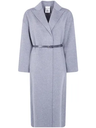 Semicouture Coat Long Belted Y6wv08 Y471 Dark Grey