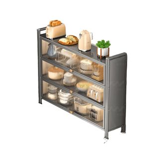 Generic Sideboard mit gro&szlig;em Fassungsverm&ouml;gen, Stabiler K&uuml;chenschrank aus Stahl mit verstellbarem Fu&szlig; for zus&auml;tzliche Stabilit&auml;t, geeignet for Wohn- und Esszi