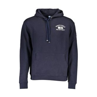 North Sails Homme, Sweatshirts et sweats à capuche, Bleu, Taille: 2XL Sweat à Capuche en Coton Bleu avec Poche Centrale