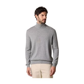 Brooks Brothers Homme, Pulls, Gris, Taille: 2XL Plain Cashmere Turtleneck