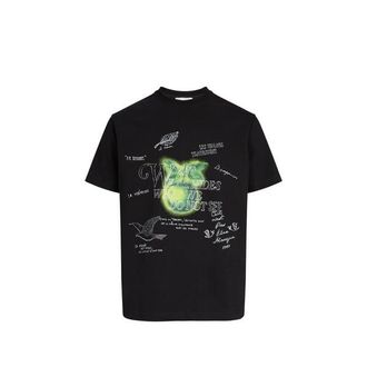 Pas Une Marque T-shirt ample imprim&eacute; en coton