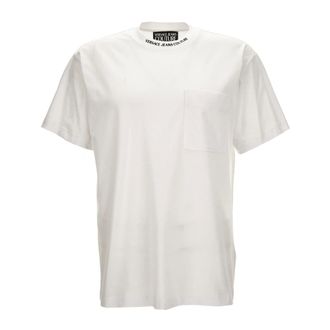 Versace Jeans Couture Homme, Tops, Blanc, Taille: 2XL T-shirt à Manches Courtes