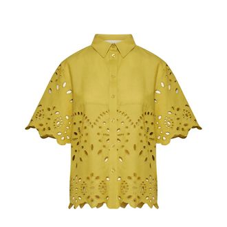 Silvian Heach Camicia con ricami traforati ornamentali - - Blouses & Shirts - Damen - Orange - L