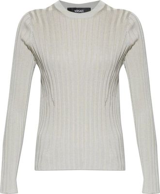 Versace Femme, Pulls, Gris, Taille: 36 FR Haut &agrave; manches longues