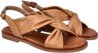 Lince Lince Sandales Nudo Confort | Semelle compens&eacute;e en caoutchouc | Semelle int&eacute;rieure gel | V47251 | Fabriqu&eacute;es en Espagne, Cuir Florence Camel, 37 EU