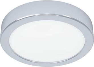 Eglo LED Deckenlampe Fueva 6, Bad Deckenleuchte Ø 16,5 cm, Badlampe aus Stahl in Chrom und Kunststoff in Weiß, Badezimer Lampe, warmweiß-kaltweiß, IP44