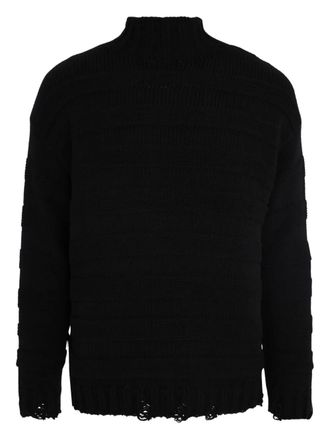 Gaëlle Paris pull à col montant - Noir