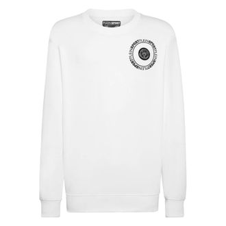 Plein Sport Homme, Sweatshirts et sweats &agrave; capuche, Blanc, Taille: 3XL Roundneck SweaT-shirt Carbon Tiger