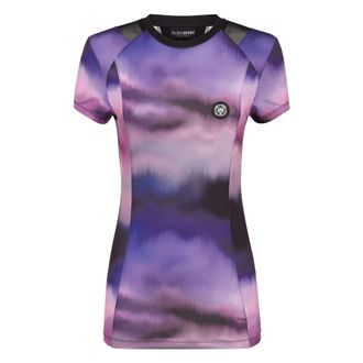 Plein Sport Femme, Tops, Violet, Taille: 38 FR T-Shirt Col Rond Tigre