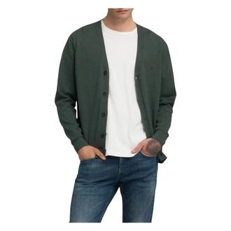 Replay Cotton and Cashmere Cardigan - - Knitwear - Herren - Gr&uuml;n - S