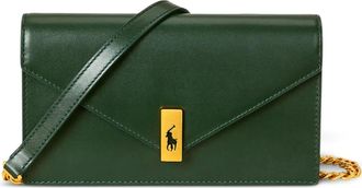 Polo Ralph Lauren sac à bandoulière ID en cuir - Vert